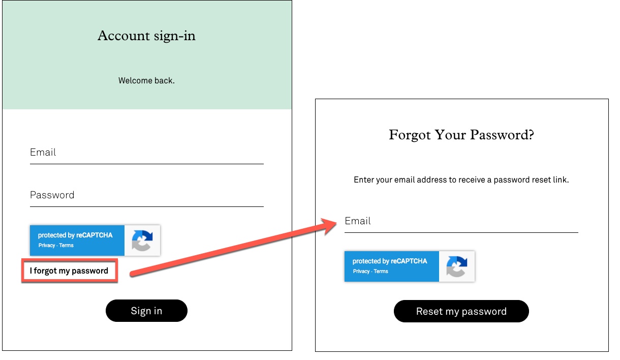 I'm not able to log into my account. Is there a way to reset my ...